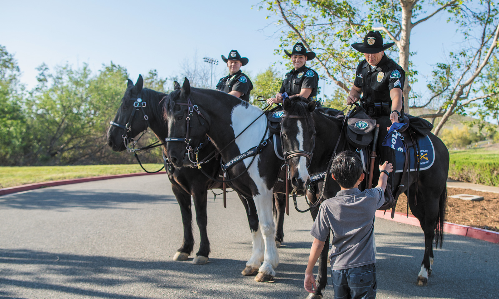Police horses build community bond