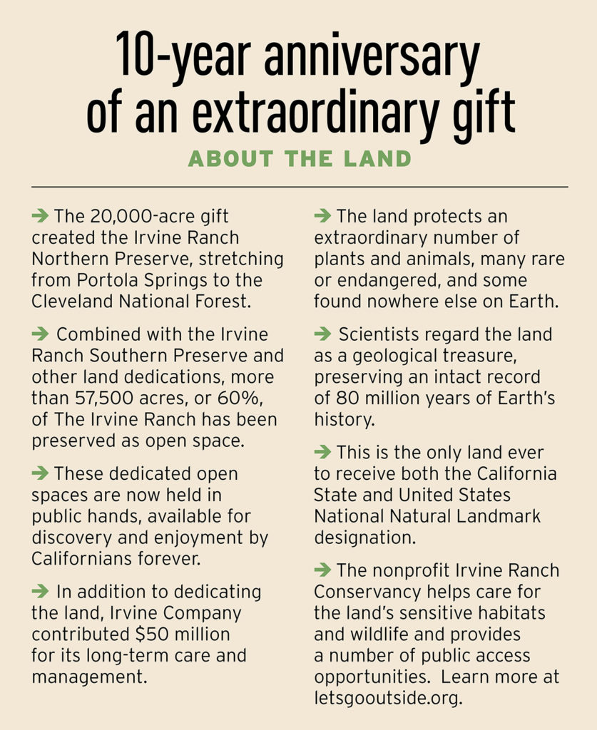 The largest land gift in OC history