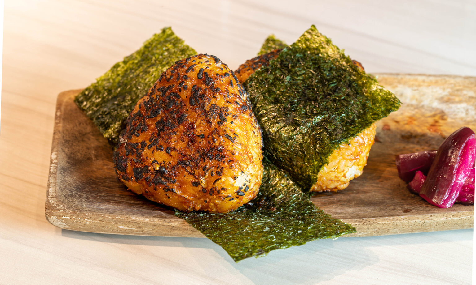 Handcrafted onigiri at University Center - Irvine Standard